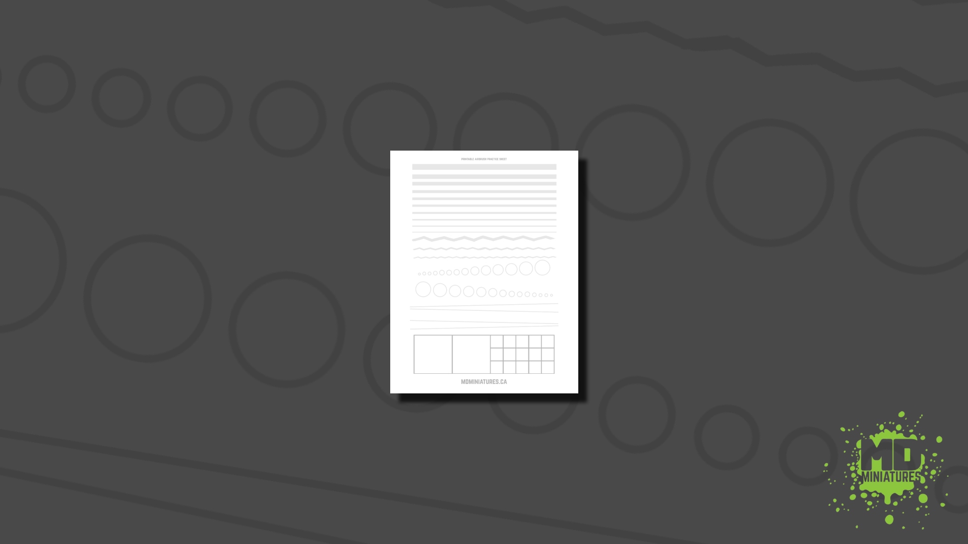 Printable Airbrush Practice Sheet – MD Miniatures